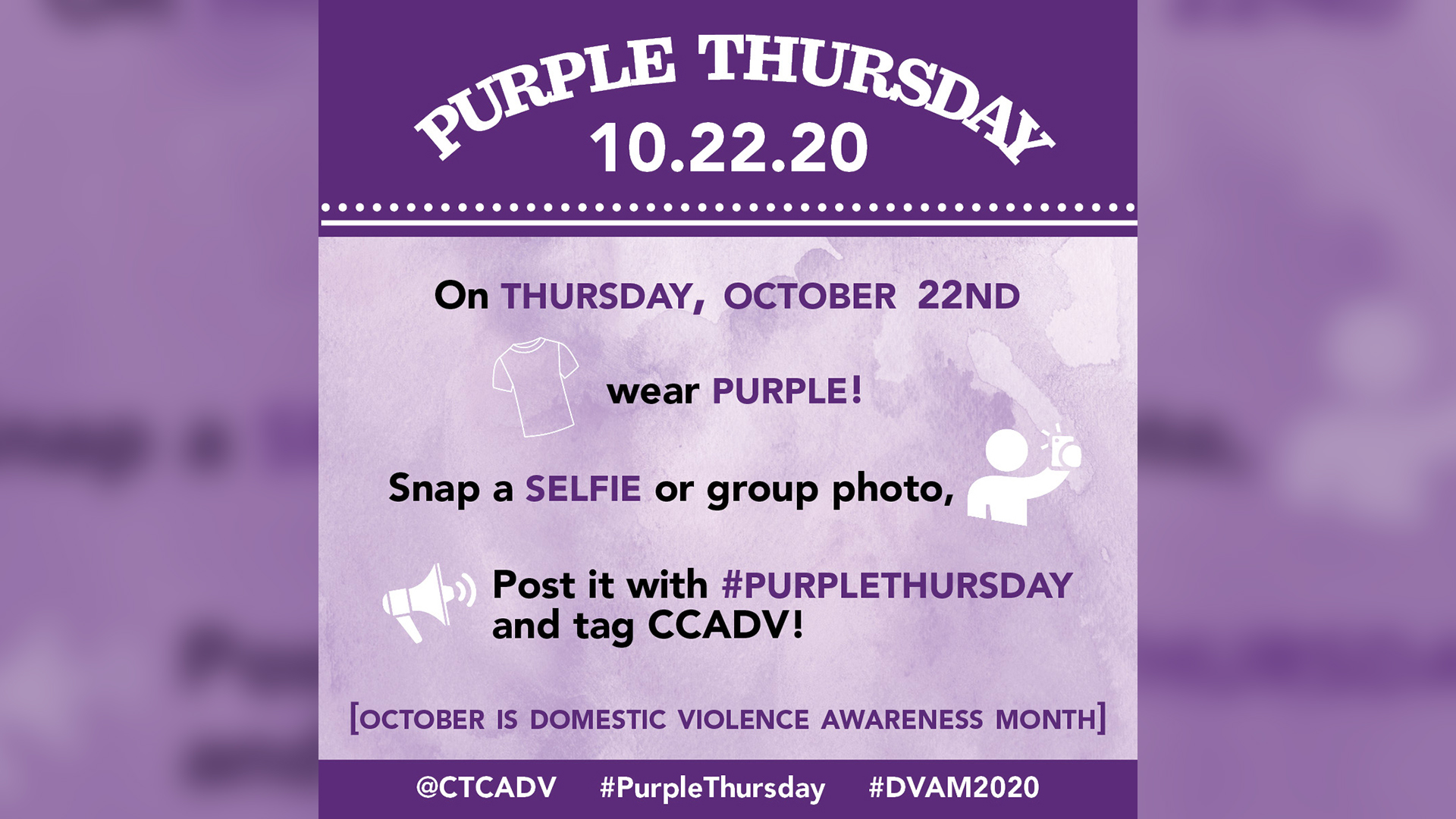 Domestic Violence Awareness Month: Purple Thursday – NORTH HAVEN NEWS